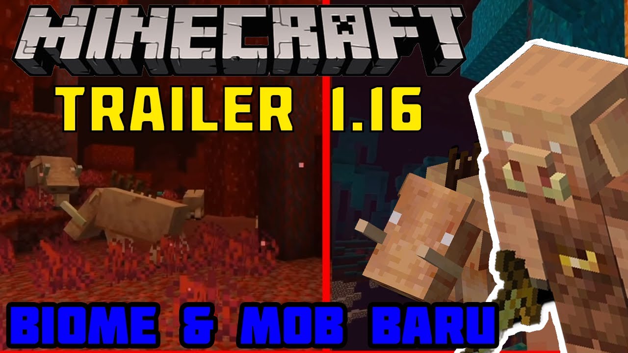 Piglins Hoglins Dan biome baru ! Minecraft Update Trailer 1.16(Nether ...