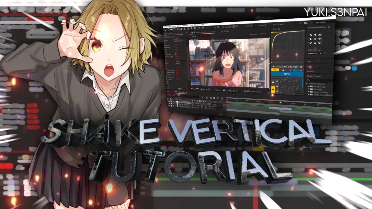 Tutorial Shake Vertical - After Effect - YouTube