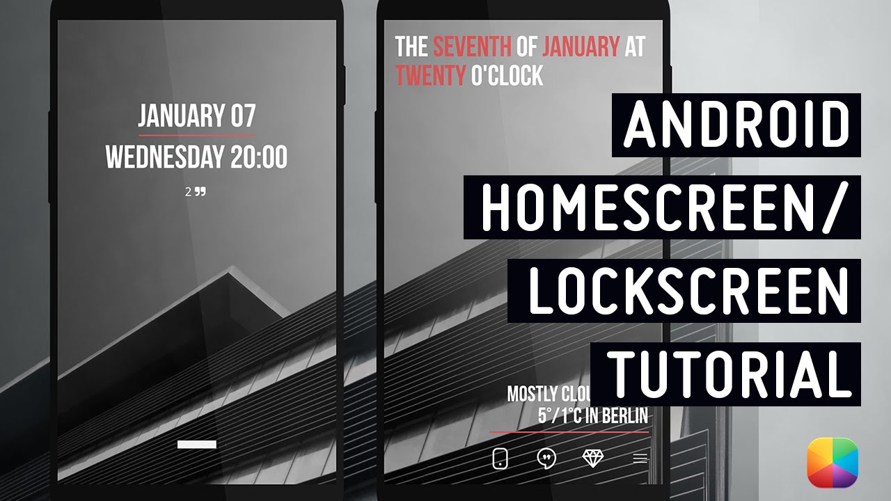 GreyWhiteRed - Android Homescreen/Lockscreen Tutorial - YouTube