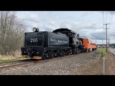 Santa Maria Valley 205 Steam Locomotive, tender first, Weirich Drive ...