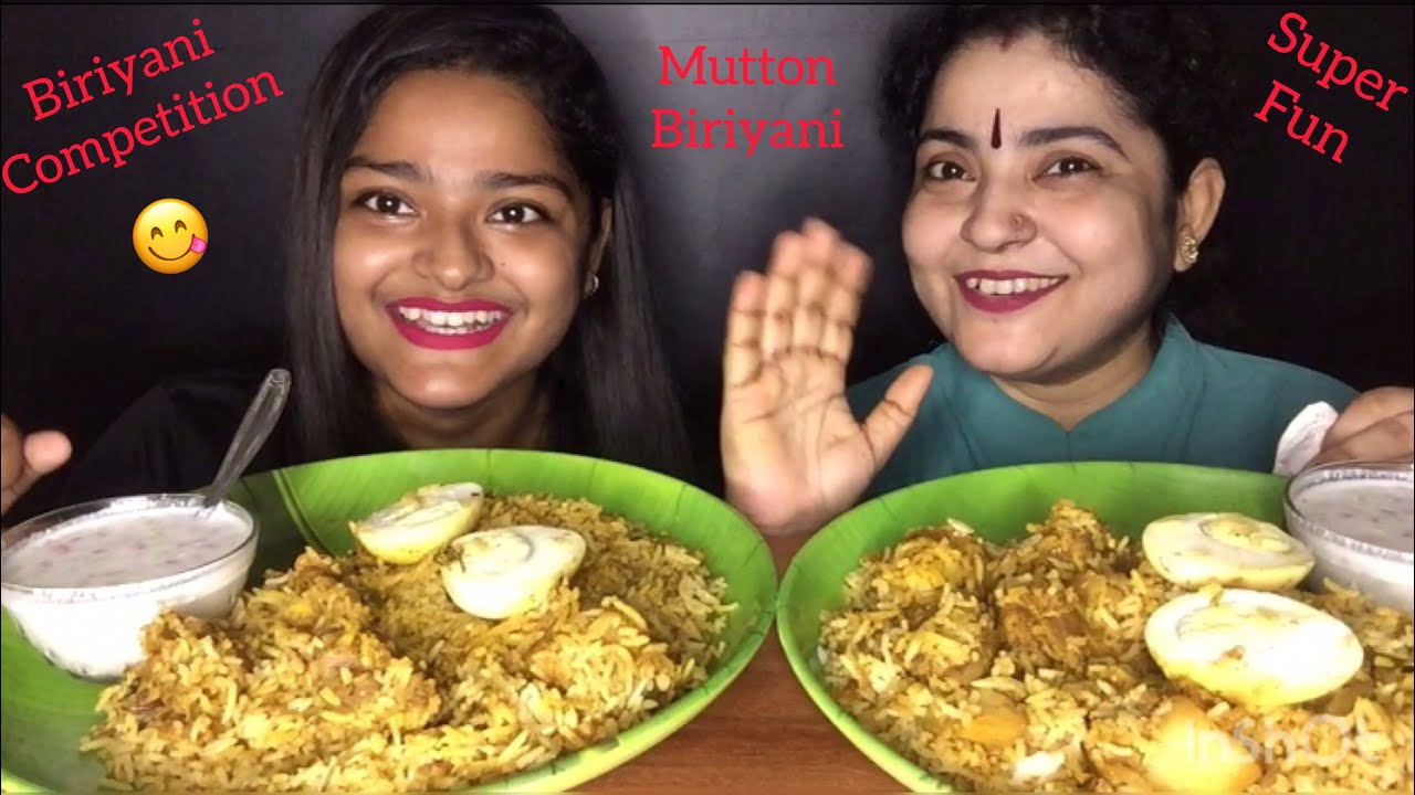 MUTTON BIRIYANI EATING COMPETITION | BIG BITES | Eating Show Indian ...