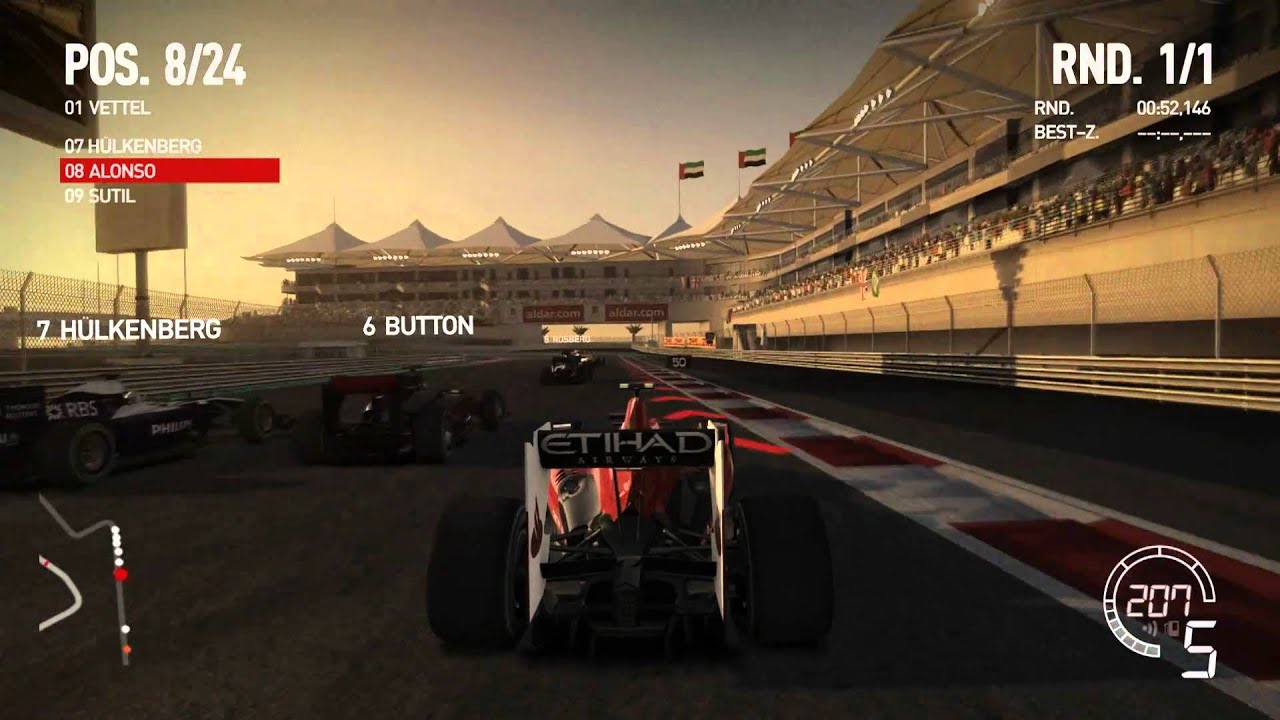 F1 2010 - Gameplay - 1080p - Max Settings - (Yas Marina - Race) - YouTube