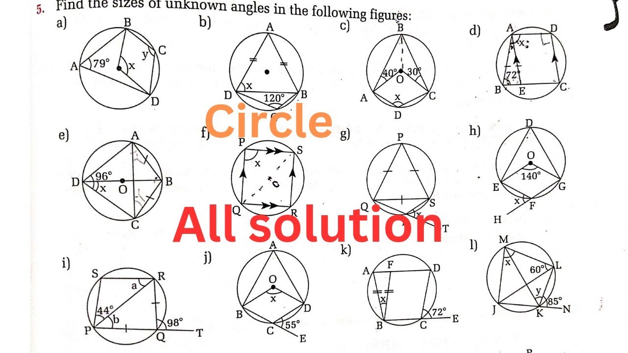 Find the size of unknown angles || Circle ||Geometry || Nepali - YouTube