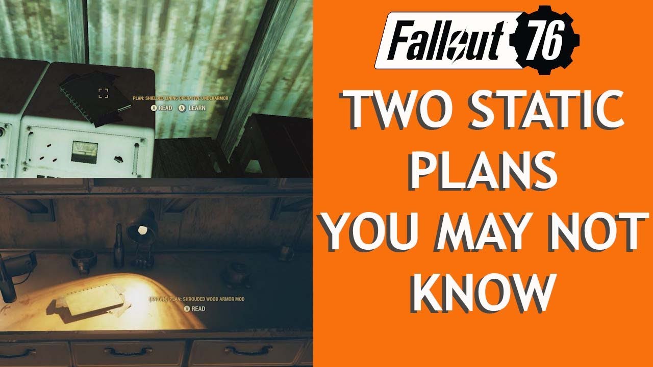 Fallout 76 TWO STATIC PLANS YOU MAY NOT KNOW AND CAN FARM. - YouTube