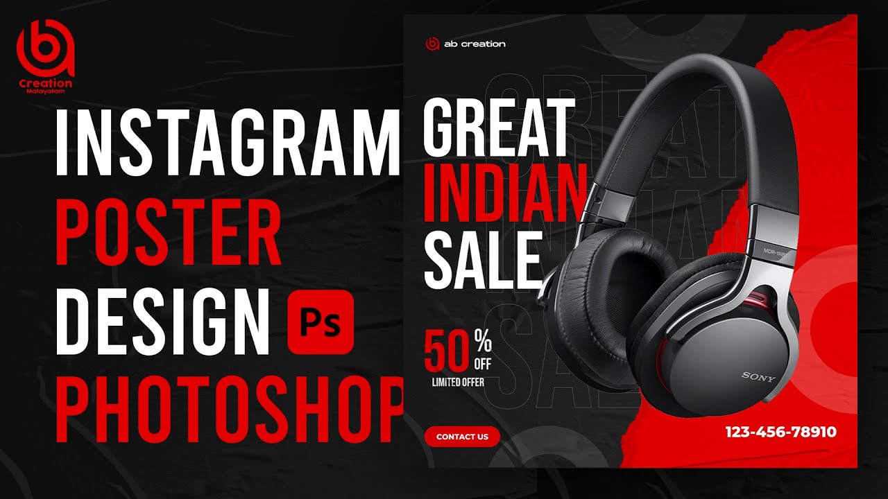Photoshop Instagram Advertising Poster Design Social Media Ads Design ...