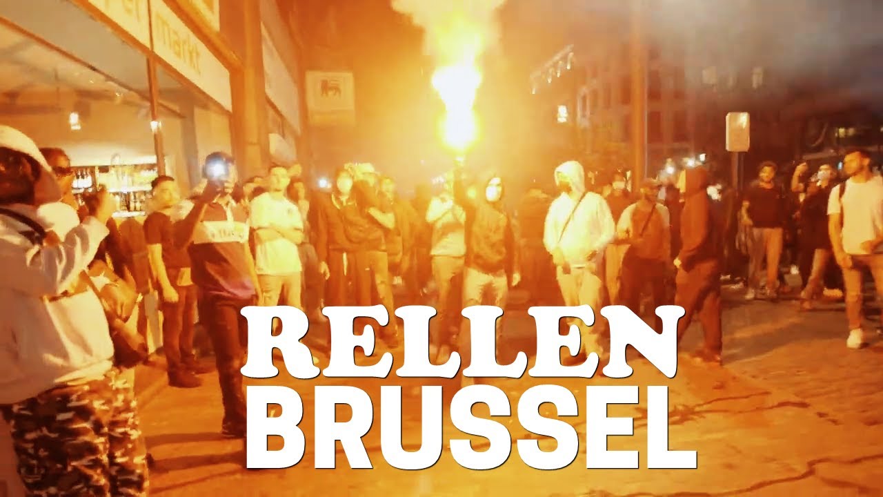 RELLEN in Brussel na de match België - Marokko??! - YouTube
