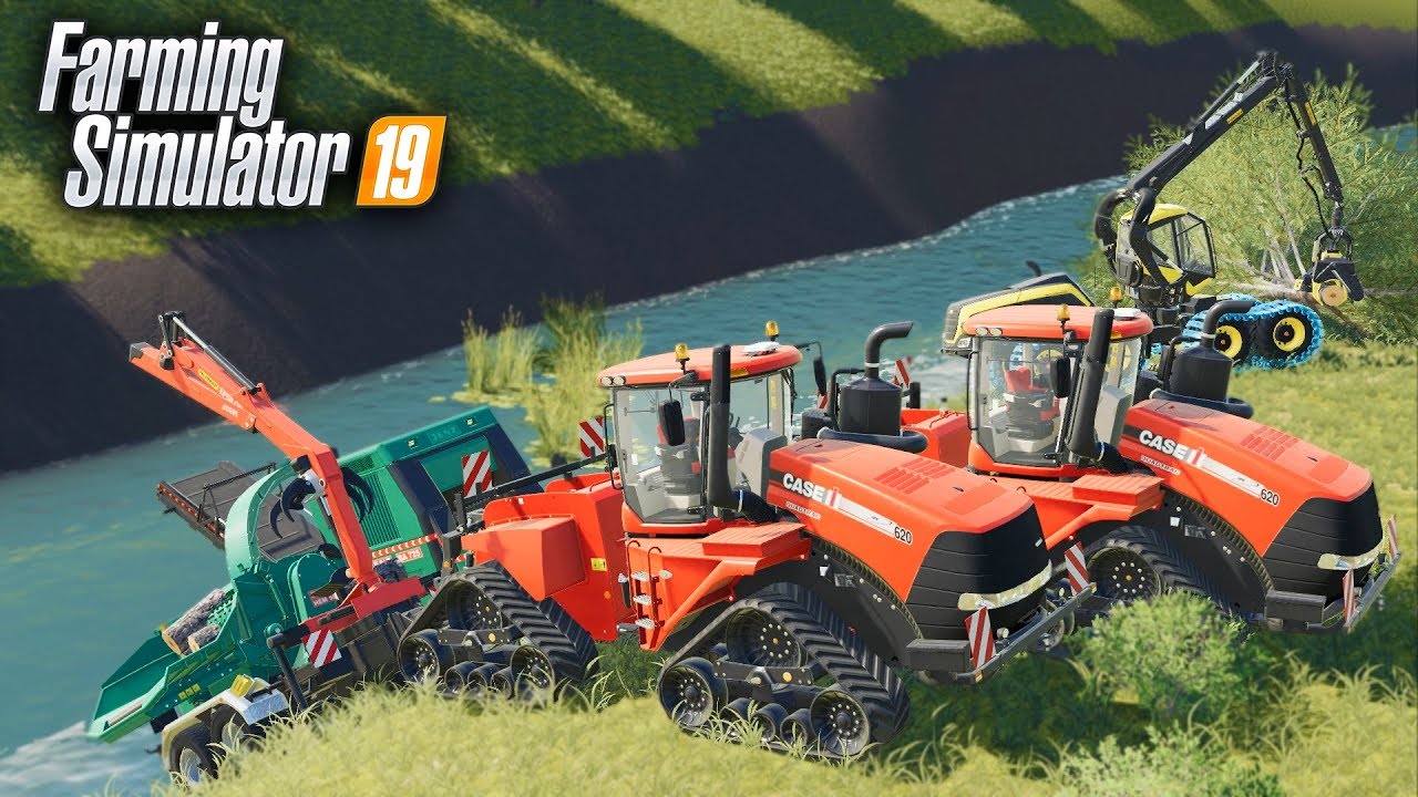 FS19- BRIDGE BUILDING WITH WOODCHIPS ON A NEW LOGGING MAP! (IT'S GOING ...