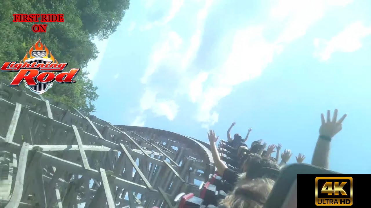 First Ride On Lightning Rod [4K] Dollywood 2023 - YouTube