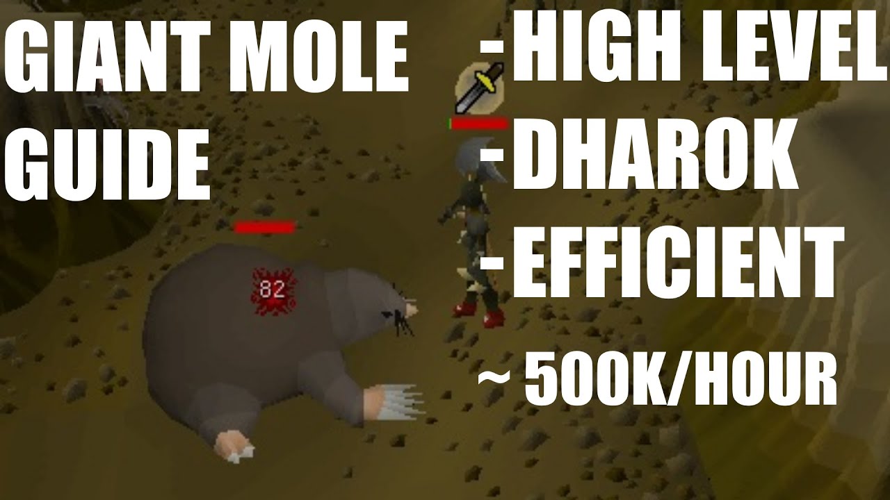 Giant Mole Runescape 2007 Guide - High Level - Efficient - Dharok - YouTube