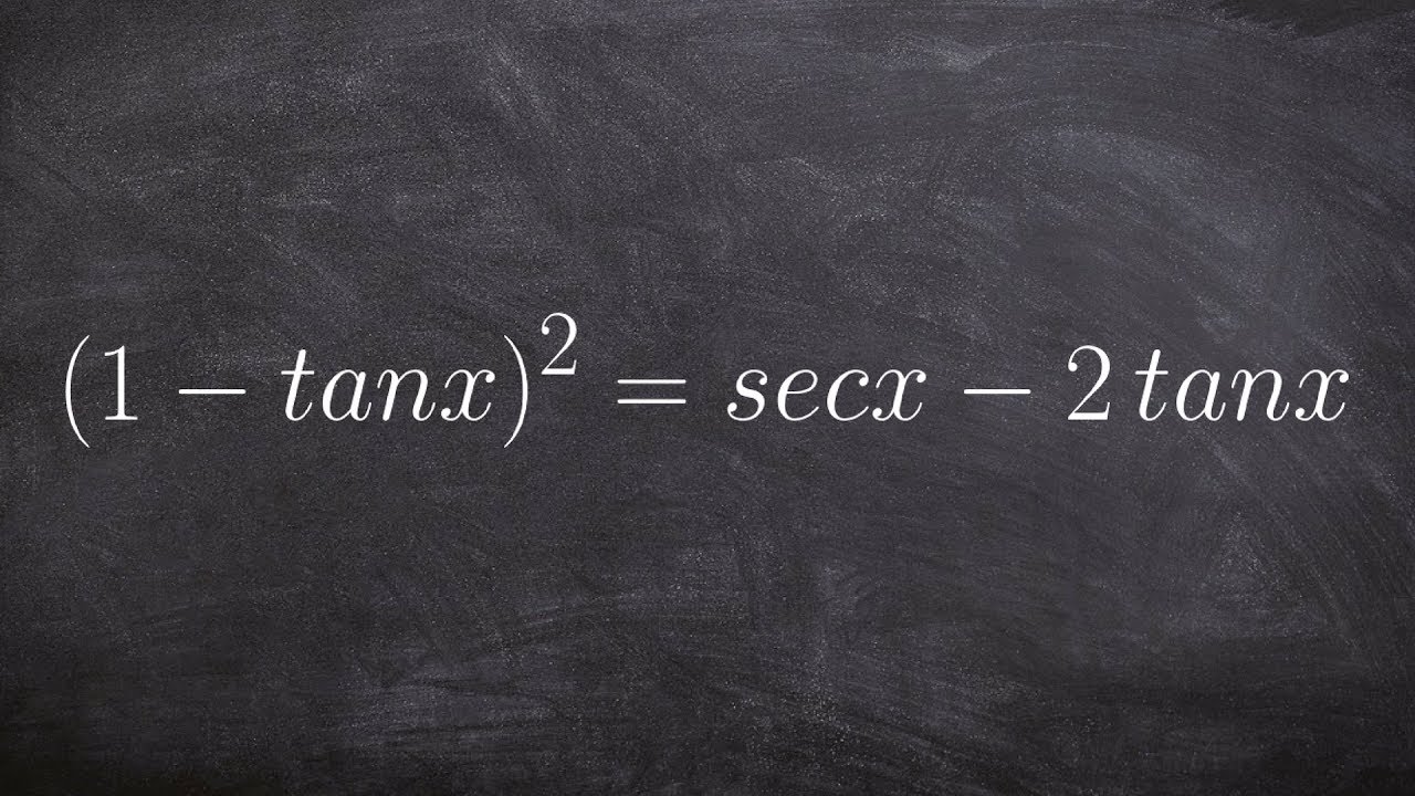 How to verify a trigonometric identity by expanding one side - YouTube