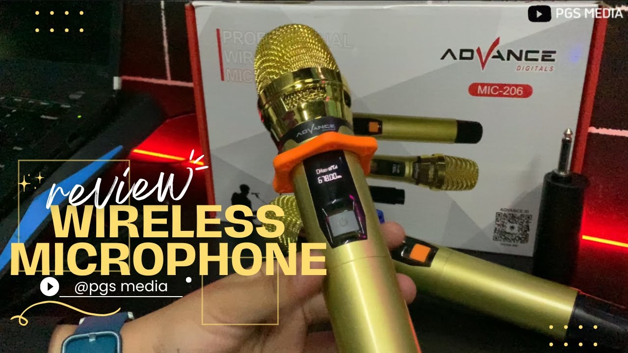 REVIEW MICROPHONE WIRELESS ADVANCE MIC-206 - YouTube