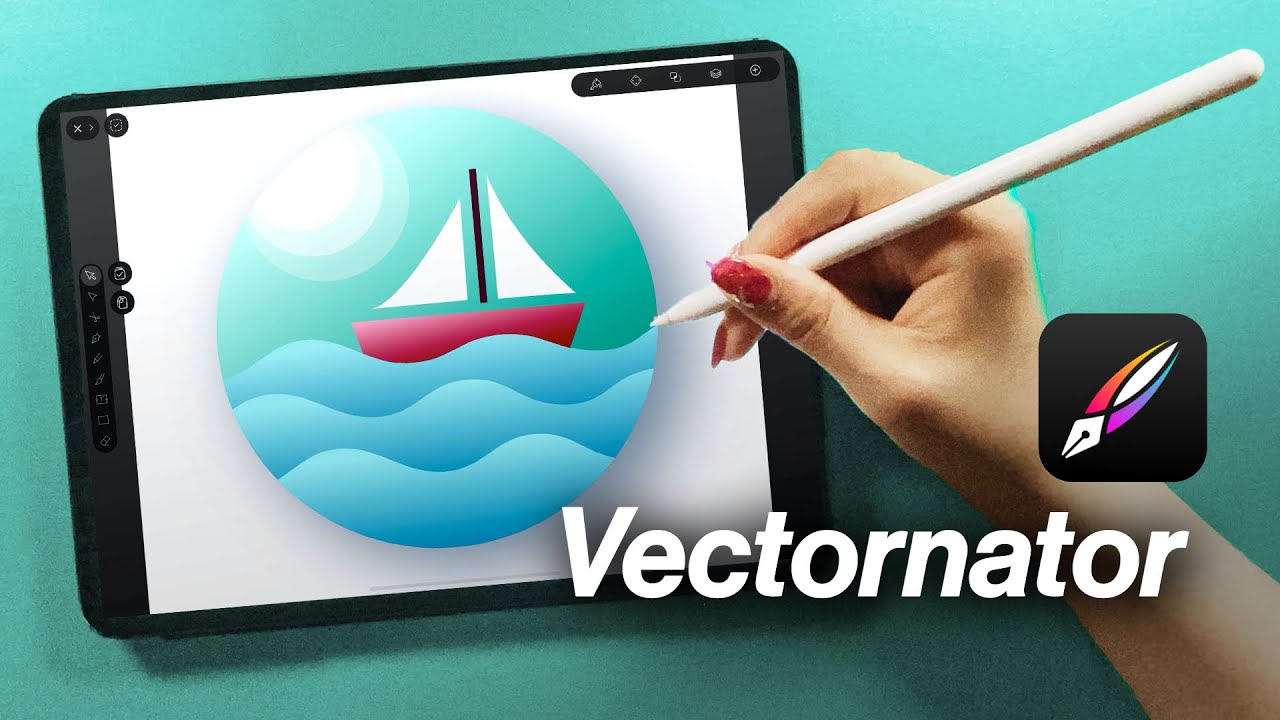 Vectornator : Creating a Ship Icon on iPad Pro!! - YouTube
