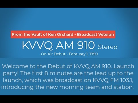 KVVQ AM On Air Debut, February 1, 1990 - YouTube