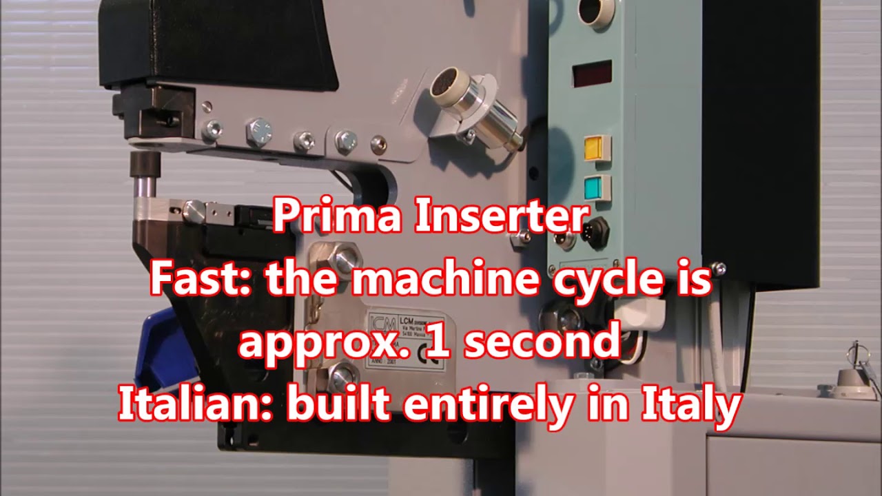 Prima Inserter pneumatic press - YouTube