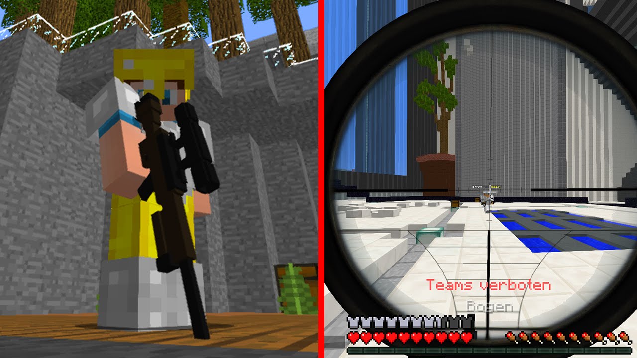 SNIPER ohne MOD! - BESSER SCHIEßEN in MINECRAFT - YouTube