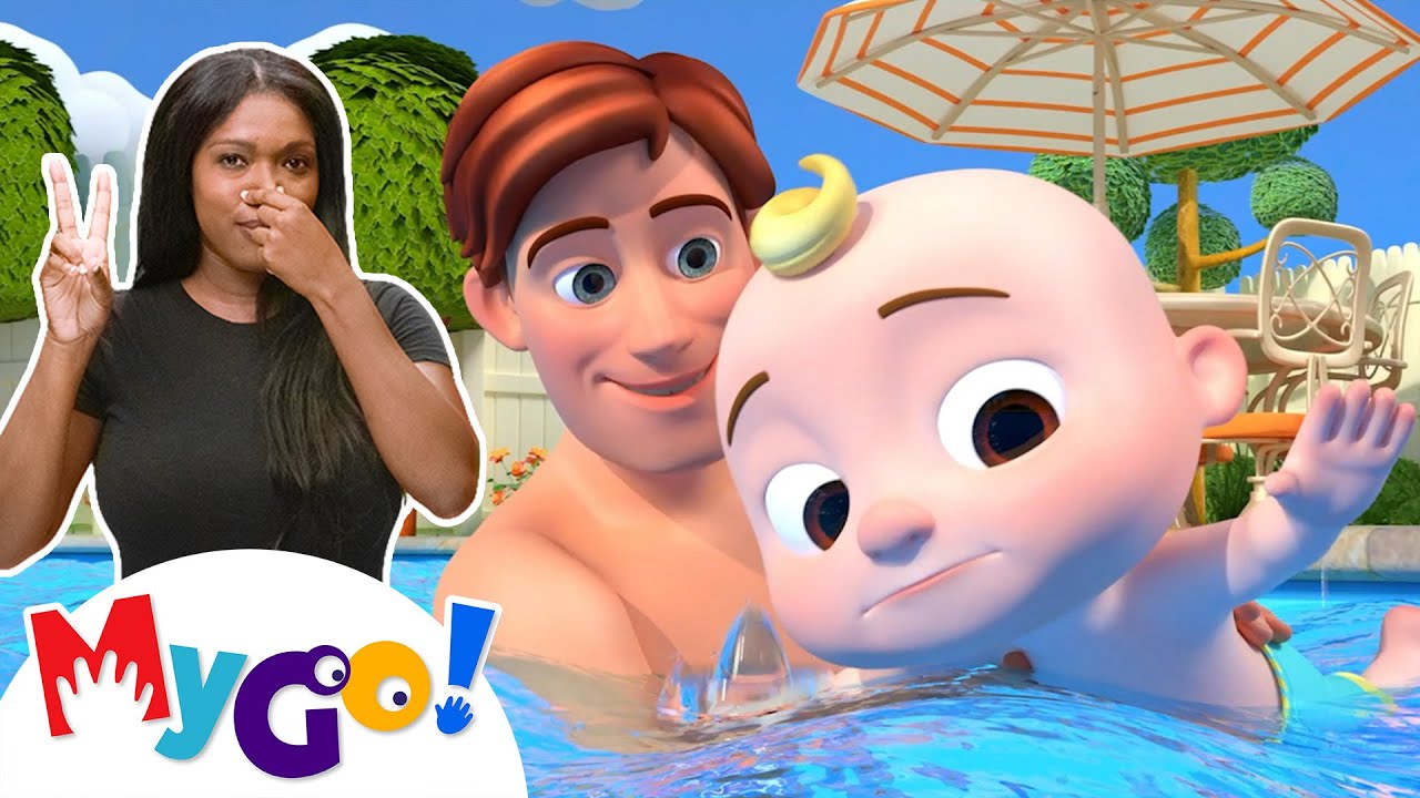 Swimming Song + More! | MyGo! Sign Language For Kids | CoComelon ...