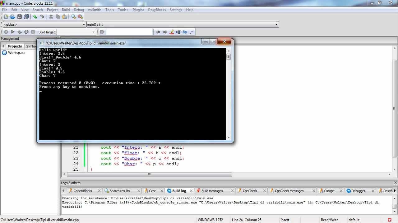 Tutorial C++ 03 - Tipi di variabili - YouTube