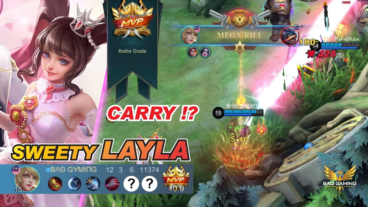 Layla Valentine Skin Montage Gameplay | Best Build and Emblem Set 2022 ...