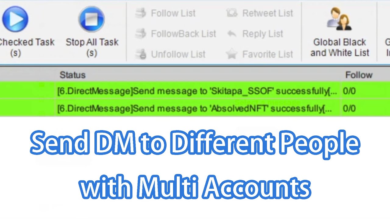 How to Send Mass DM to Different People with Multi Accounts? - YouTube