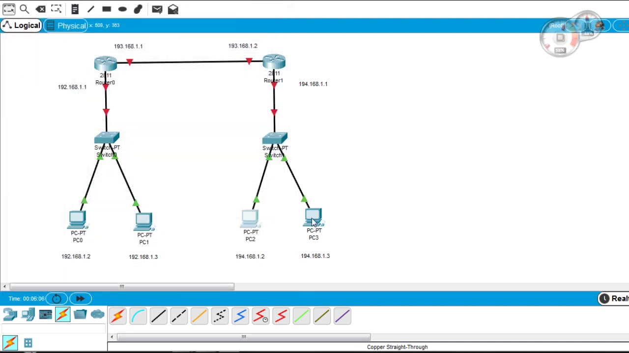 Simulasi Cara Konfigurasi Routing Statis Pada Cisco Packet Tracer - YouTube