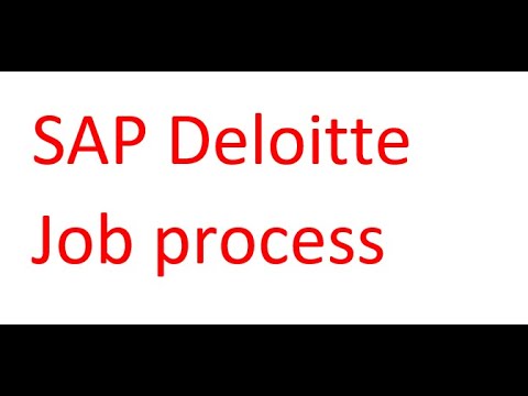 SAP Deloitte Job application process - YouTube