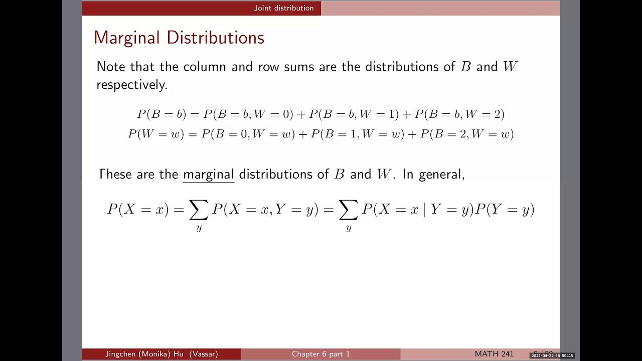 [Chapter 6] #3 Marginal distribution and conditional distribution of ...