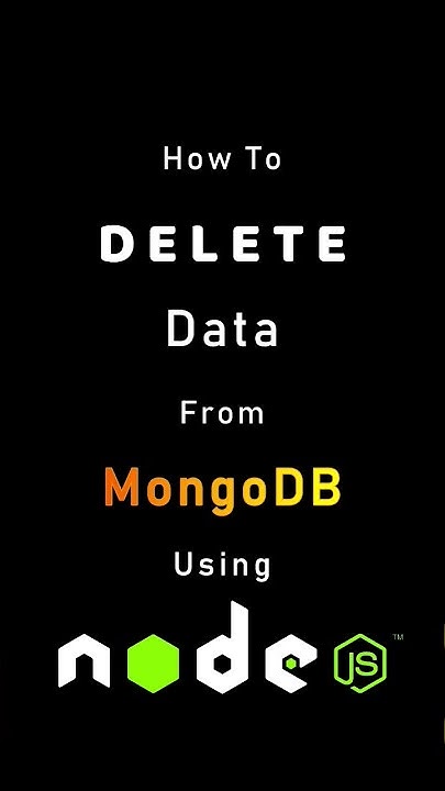 How To Delete Data From Mongodb Using Nodejs Nodejs Mongodb Expressjs Restapis