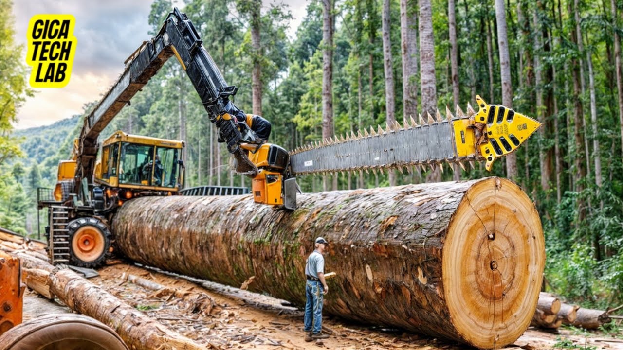 20 Incredible Fastest Big Chainsaws Machines For cutting Trees | Giga ...