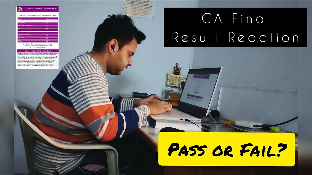 CA Final Nov 22 Exams Result Reaction... PASS or Fail?? #ca #caresults ...