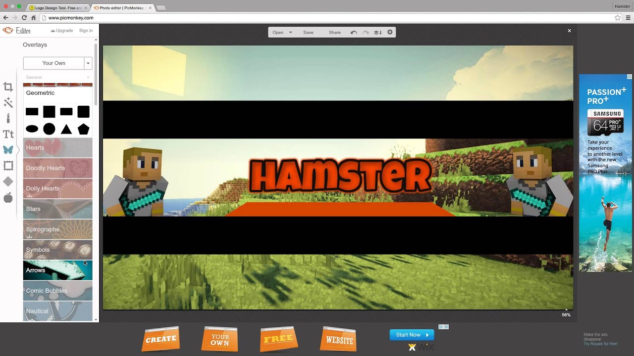 Hamsters banner| Speed art - YouTube