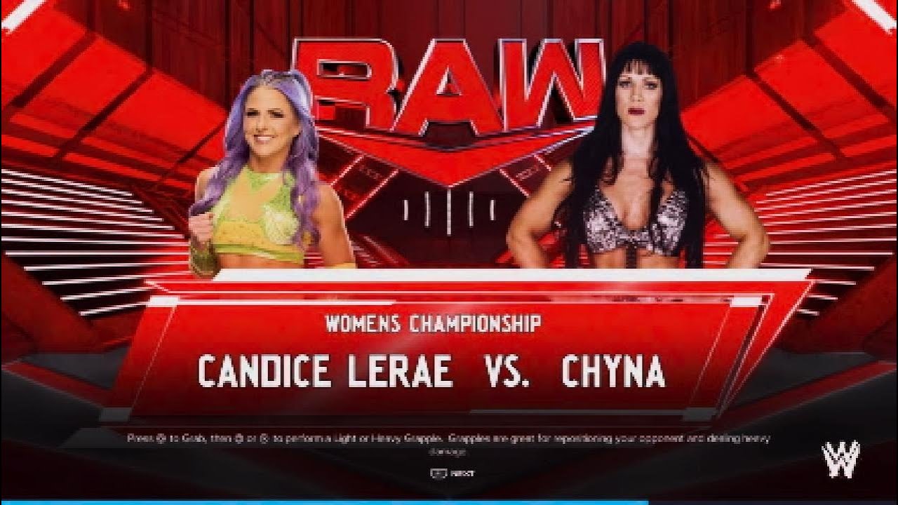 WWE Raw| Candice Lerae vs Chyna: Women's championship match WWE2K24 ...