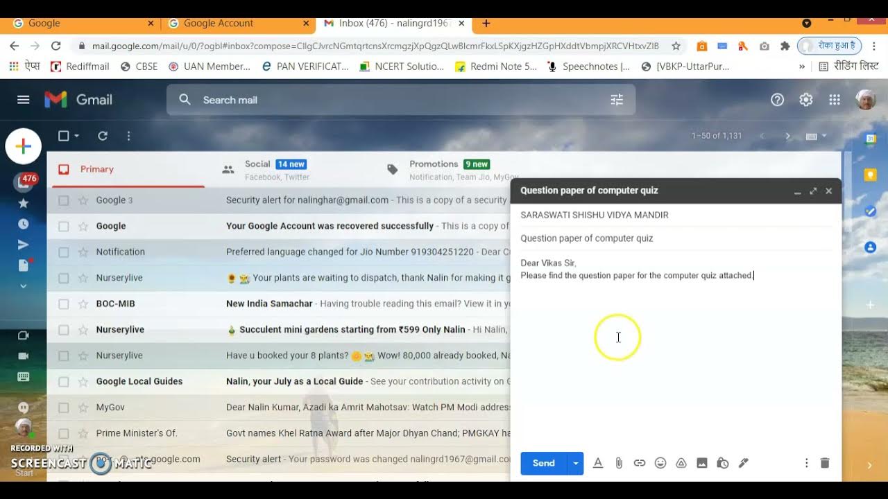 Composing, Attaching files and Schedule sending emails - YouTube