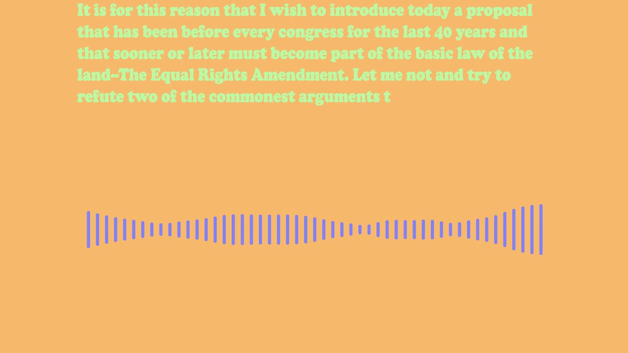 Full Shirley Chisholm Equal Rights Amendment Speech - YouTube