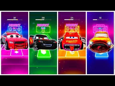McQueen Eater 🆚  Evil McQueen  🆚 Police Eater 🆚 Train Eater    Tiles Hop EDM Rush!