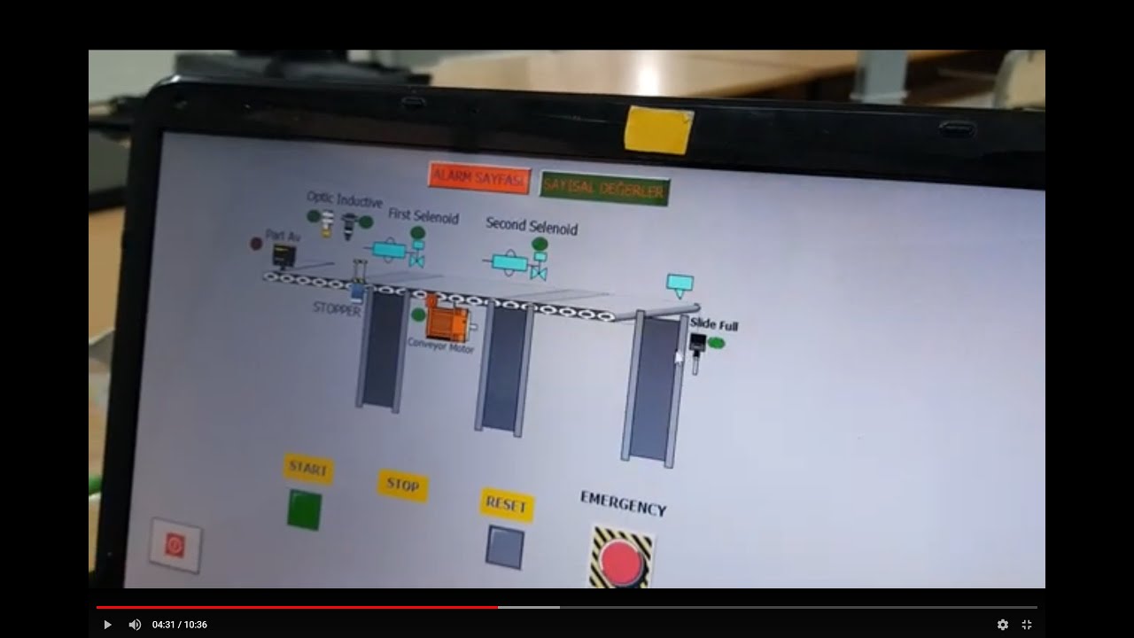 SCADA ve PLC Programı (MPS Sorting İstasyonu) - YouTube