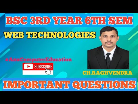BSC 6TH SEM WEB TECHNOLOGIES IMPORTANT QUESTIONS 2025 - YouTube