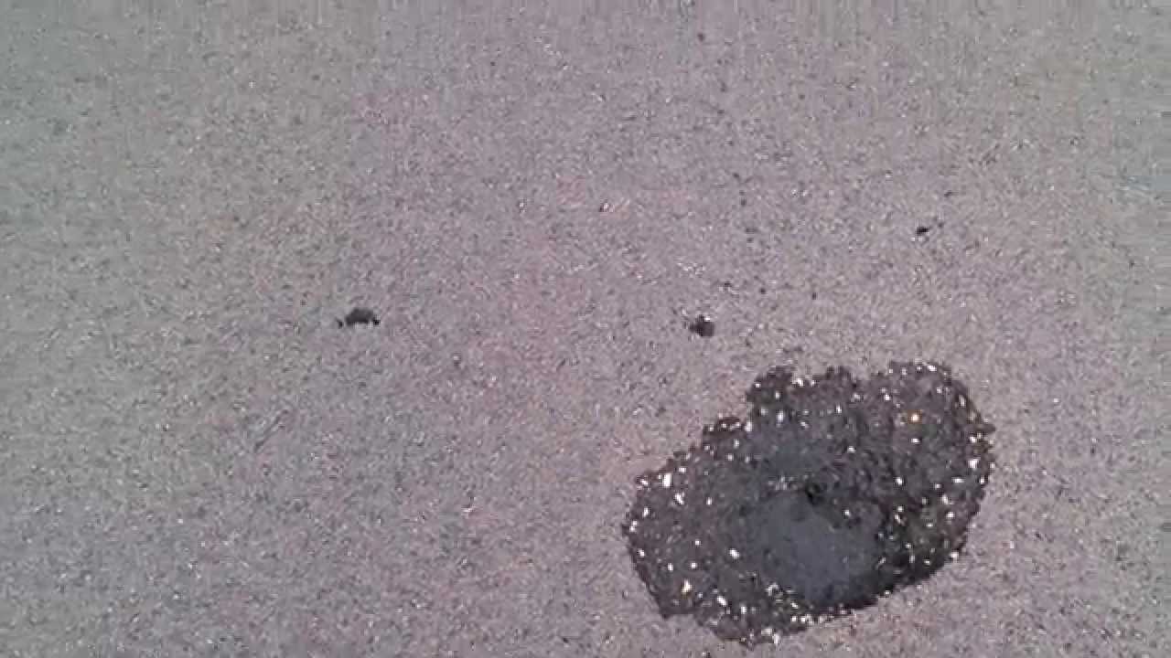 Lightning strike on asphalt - YouTube