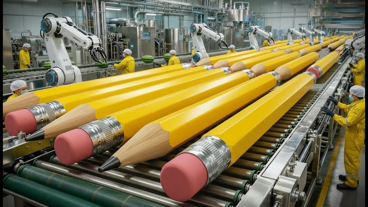 How Billions of Pencils Are Made From Wood Inside a Mega Factory ...