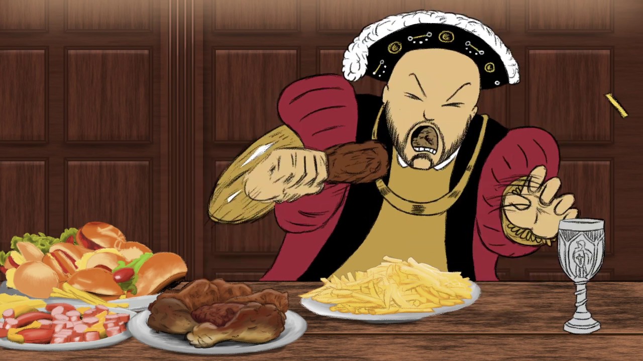Henry VIII gorging on food - YouTube