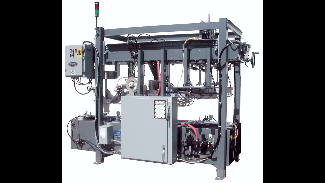 Astro Packaging model PBUC-BTT poly-bag uncuffer and bag tier. - YouTube