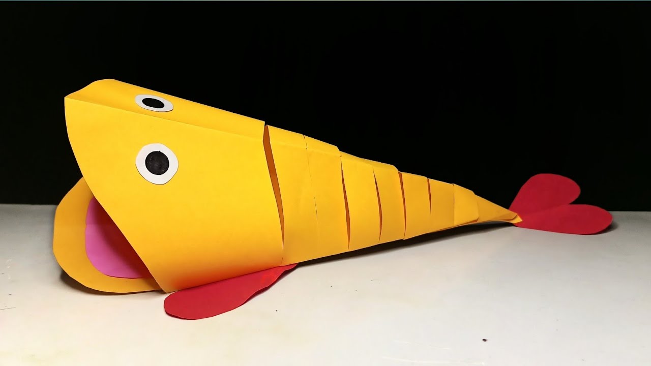 How To Make big Paper Fish - Easy Origami Fish Tutorial | Paper Craft ...