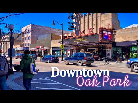 [4K] 🇺🇸 Oak Park Walking Tour 2024 | Downtown Oak Park, Illinois | Lake ...