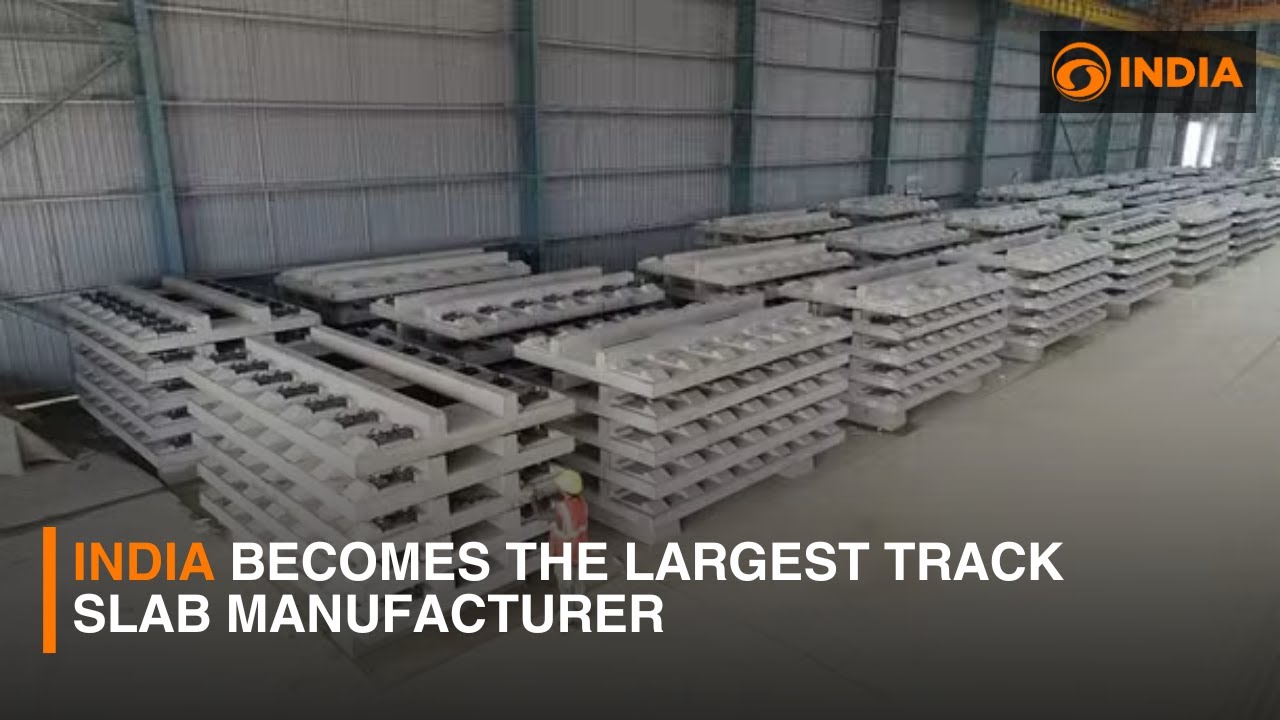 India becomes the largest track slab manufacturer | DD India - YouTube