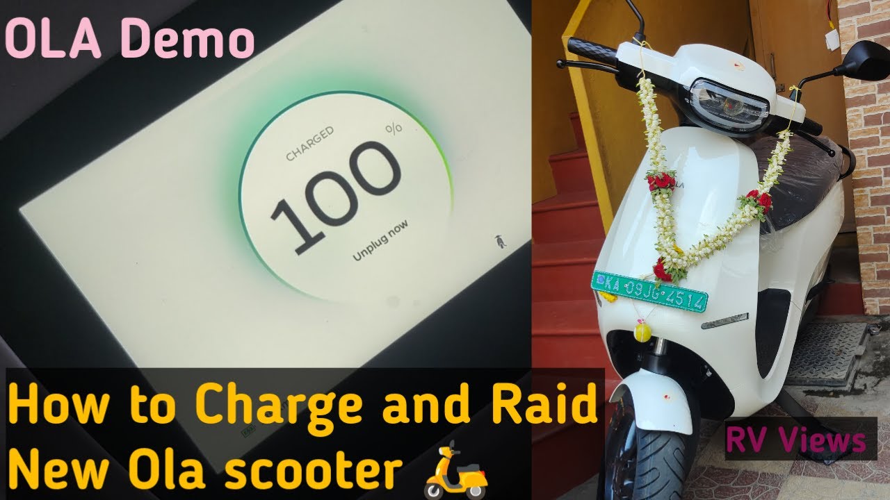 How to Charge and Raid New Ola S1 Pro electric scooter Frist time ...