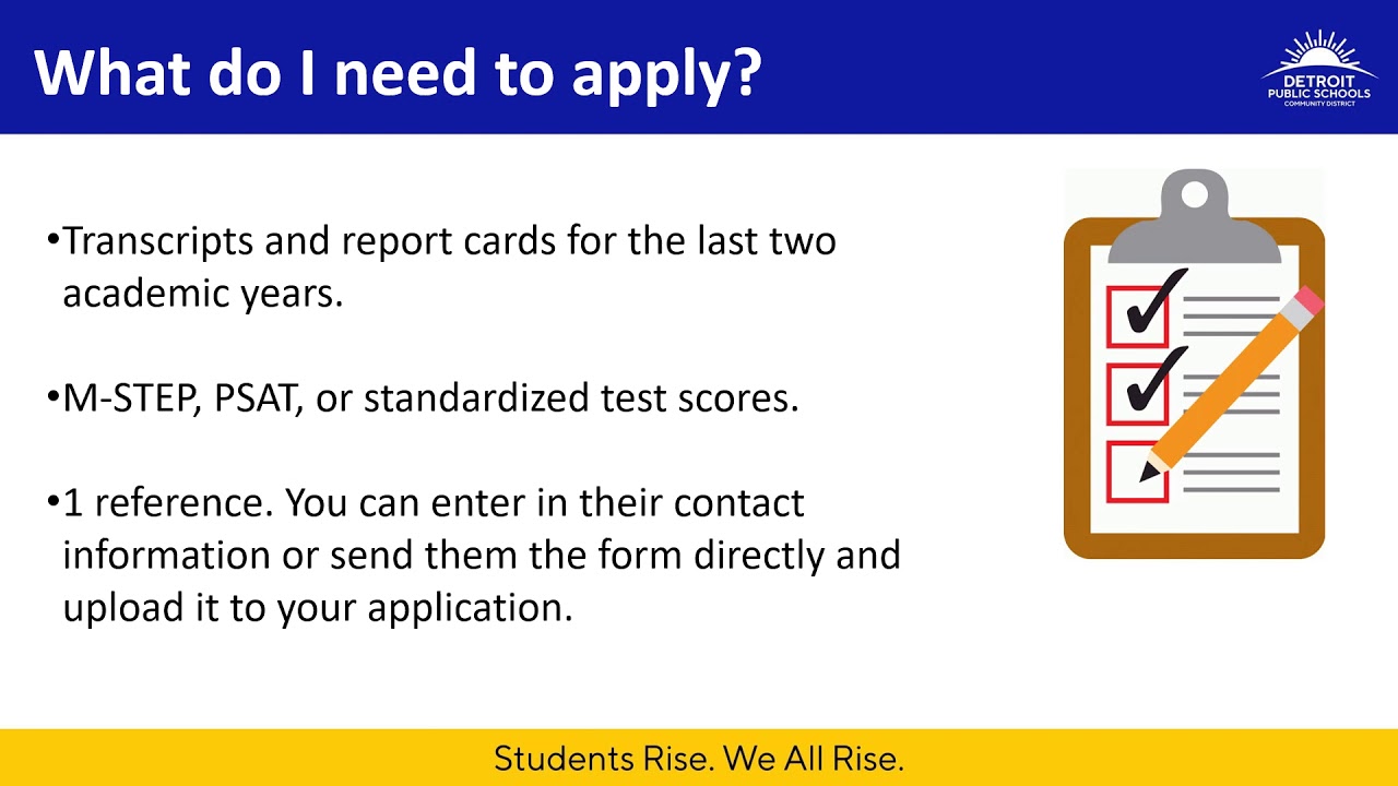 How To Apply - DPSCD Application Schools 9 -12 - YouTube