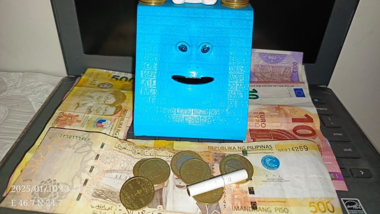 FACEBANK CREEPY BLUE EATING COINS ASMR SATISFYING - YouTube