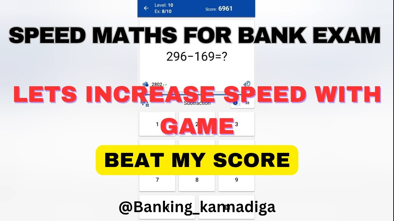 Speed Maths For Bank Exams | How I Increased My Speed In Quant | Speed ...