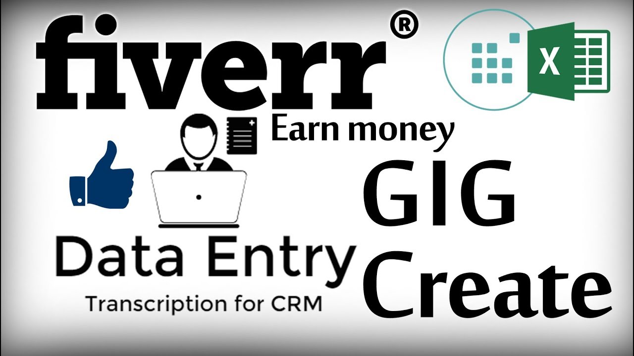 Create killer Gig for data entry jobs in Fiver - YouTube