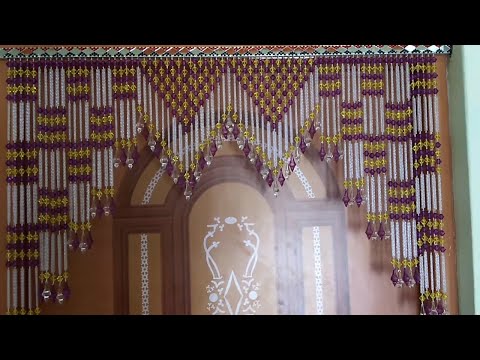 AWESOME DOOR HANGING  TORAN MAKING AT HOME \\\\ HOW TO - MAKE DOOR HANGING TORAN FROM  CRISTAL MOTI