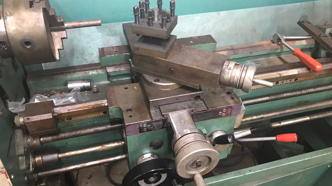 Scraped engine lathe brought back to life 14/40 first start after major ...